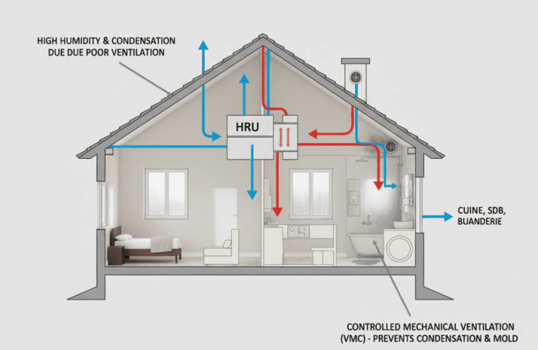 Ventilación mecánica controlada para evitar condensación